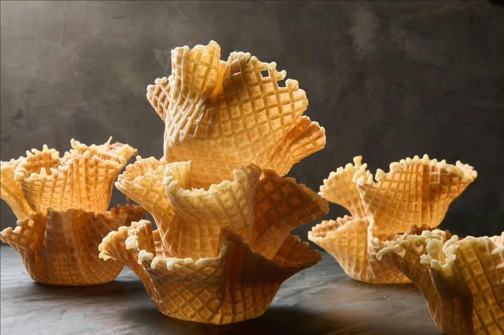 Making Fresh Waffle Cones and Bowls – Golden Waffles